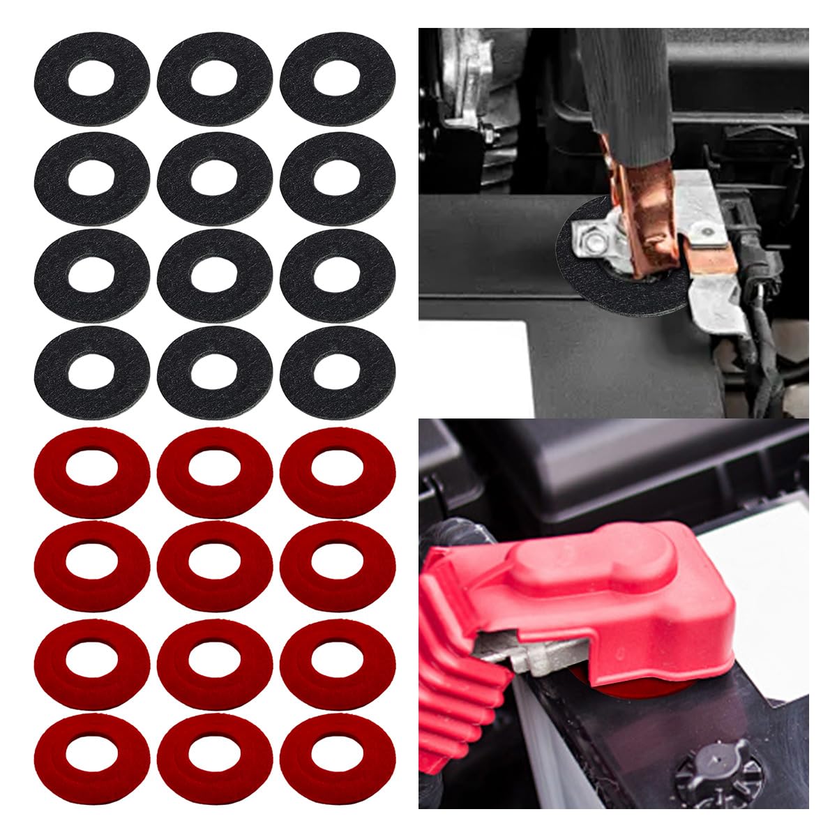 Snapklik.com : 24PCS Battery Terminal Washer Pad, Anti Corrosion ...