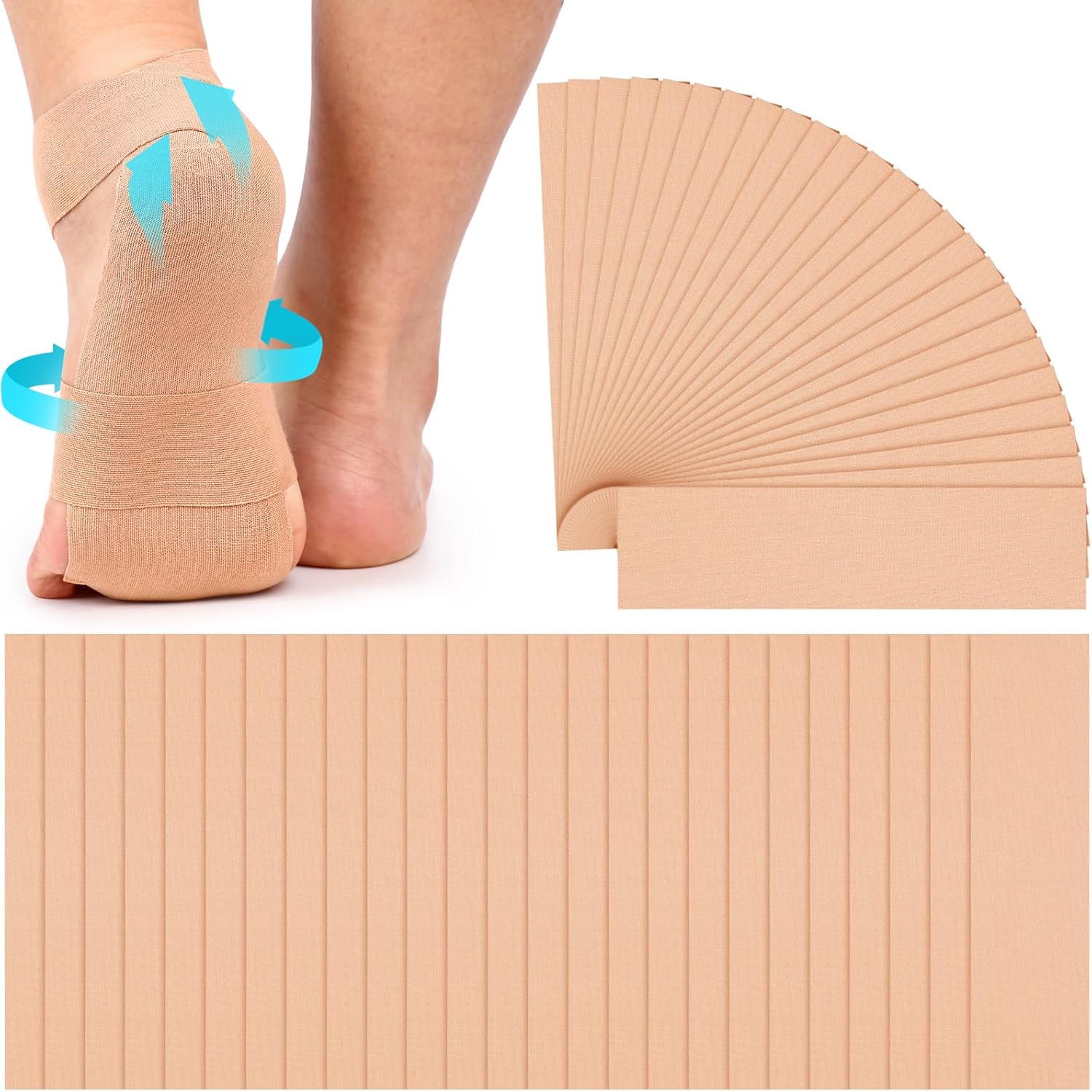 Amazon.com: TrelaCo 50 Pcs Plantar Fasciitis Relief Strips Pre Cut Tape ...