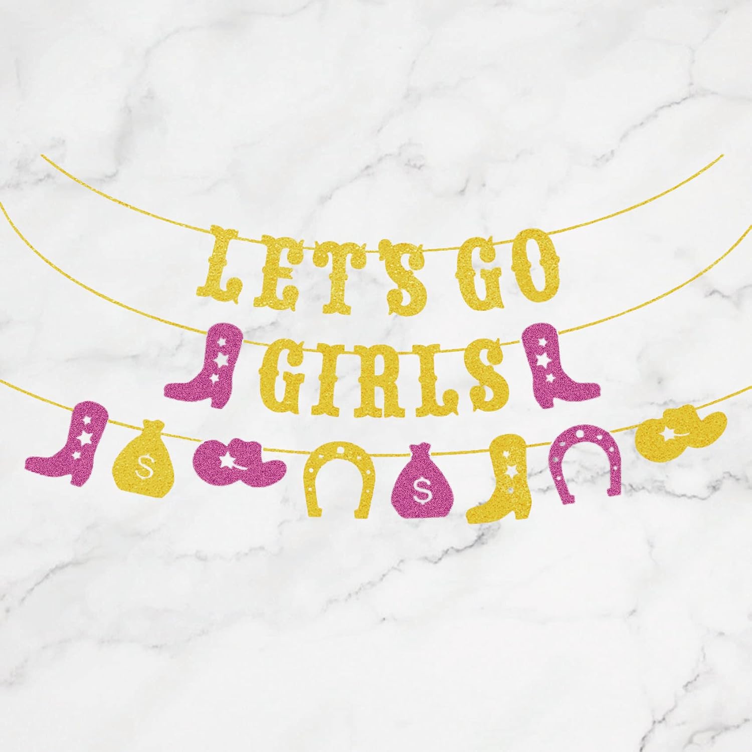 Amazon.com: Bachelorette Party Decorations, Western Cowgirl Lets Go ...