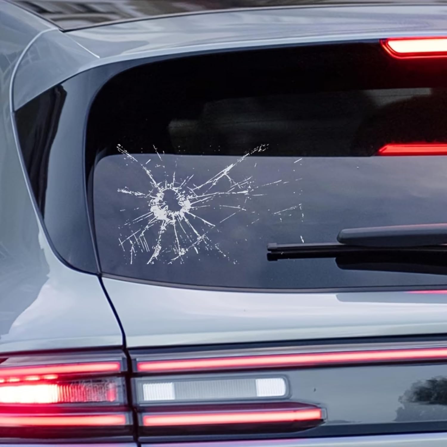 Amazon.com: Broken Glass Decal - 4 Pcs, 5.9 inch Waterproof Stickers ...