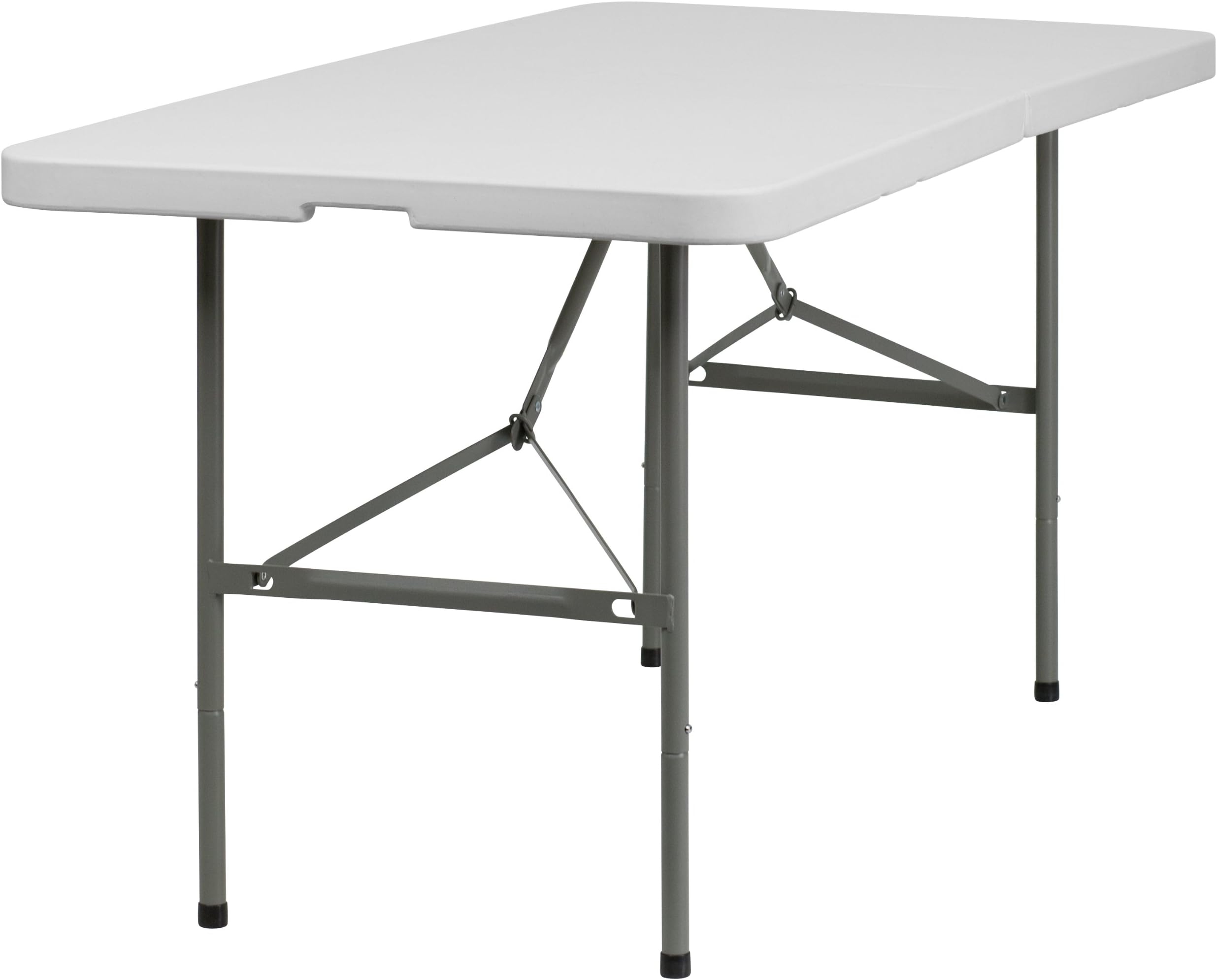Amazon.com: Living and More 5ft Half Folding Table, Portable Tables for ...