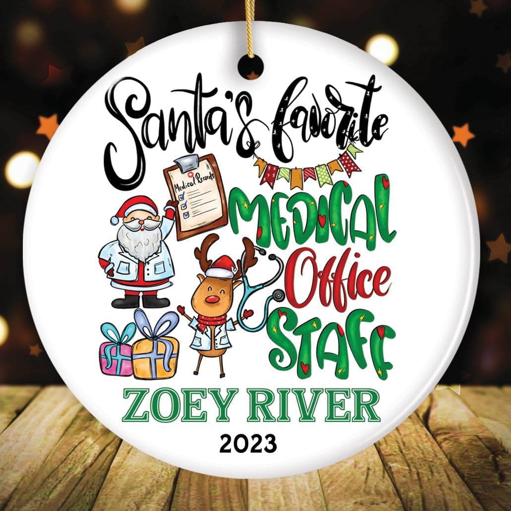Amazon.com: Santa’s Favorite Medical Office Staff Personalized ...