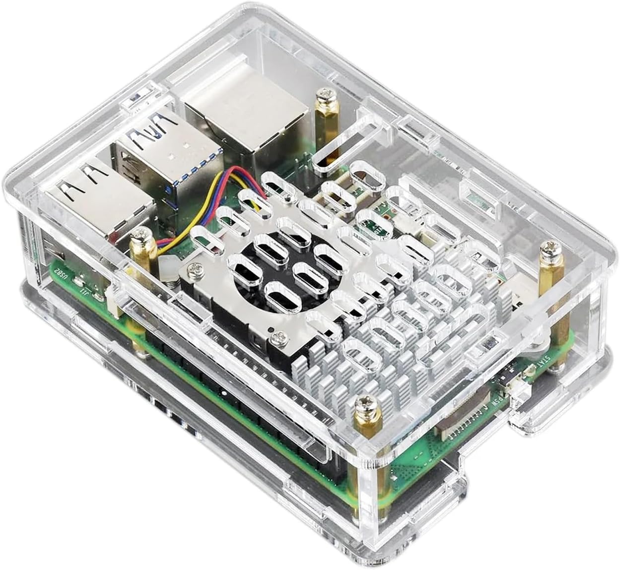 Amazon.in: Buy REES52 Raspberry Pi 5 Case Clear Acrylic Case for ...
