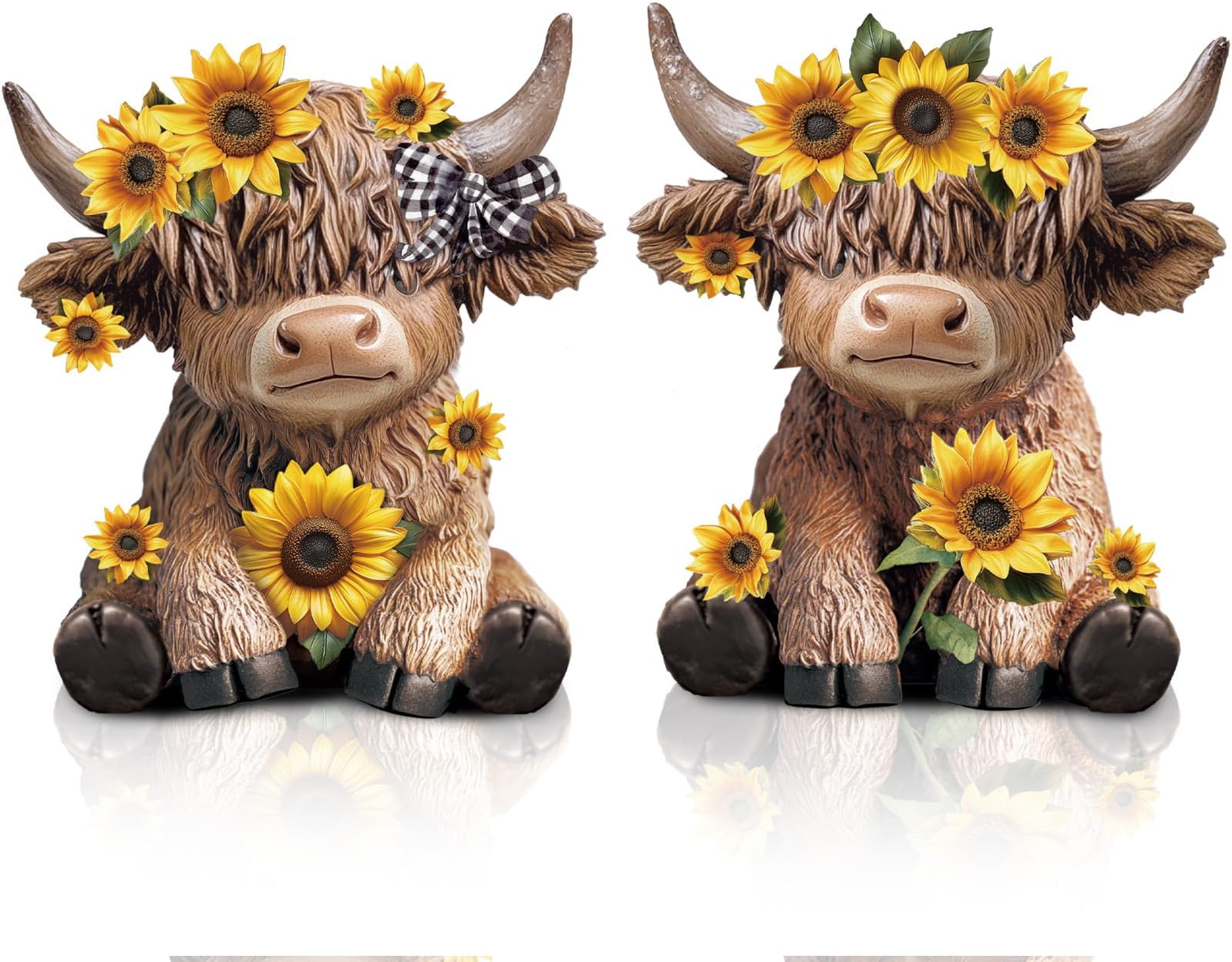 Amazon.com: Vercraft 3 Pcs Highland Cow Tiered Tray Decor Mini Highland ...