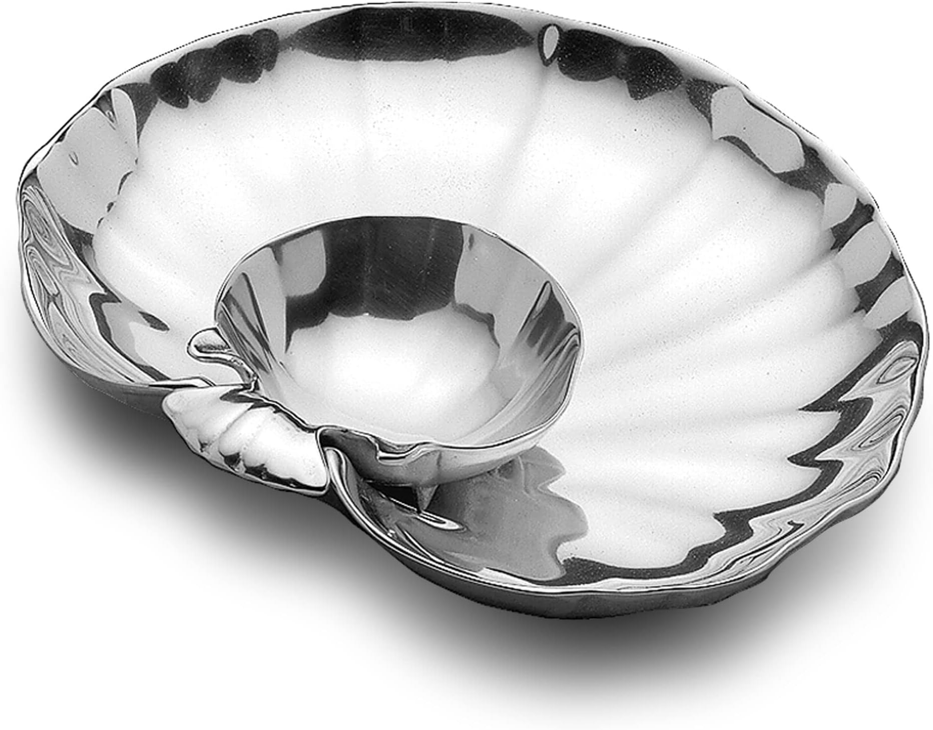 Amazon.com | Mud Pie Ruffled Sea Shell Platter; Platter 17" x 11 ...