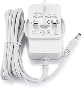 Digital Tec 12v 15W Power Supply Adapter for Alexa Echo Devices, 1.25A ...