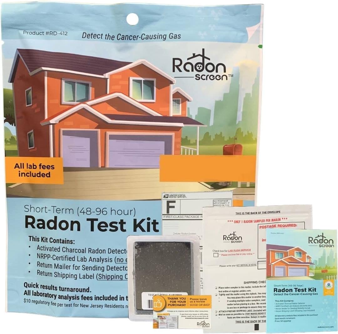 Amazon.com: RadonScreen Radon Detector 適用於家用測試套件,EPA 認可的氡氣偵測器 NRPP 認證 ...