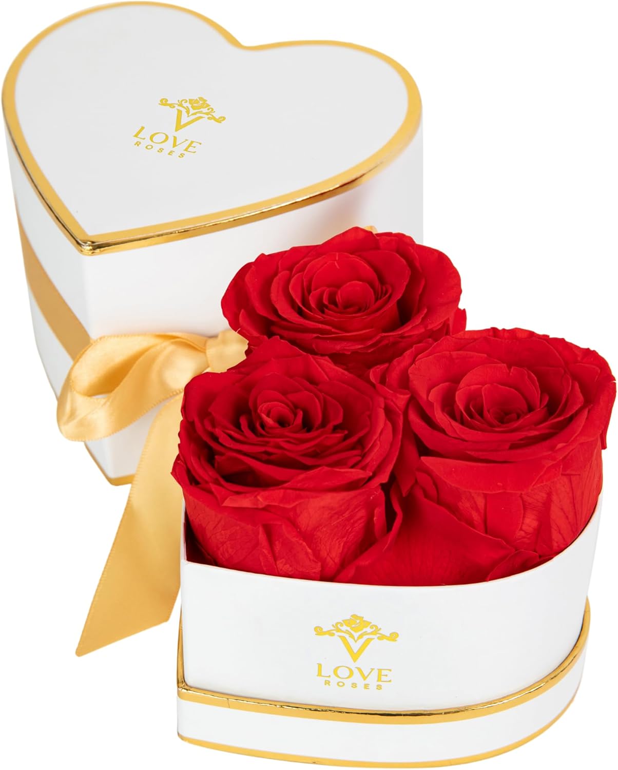 Amazon.com: VLove Forever Roses in a Box | Real Roses Forever Flowers ...