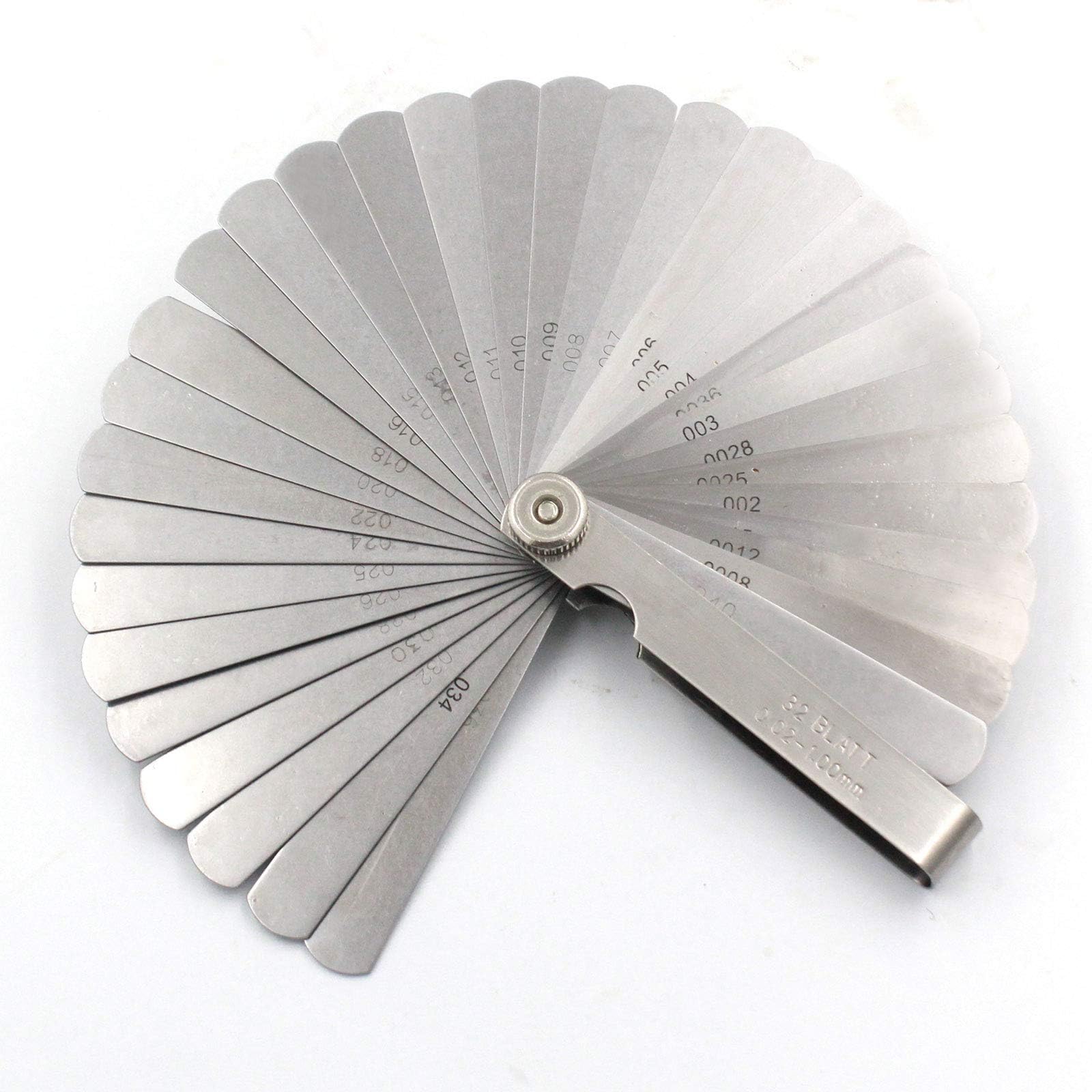 Amazon.com: Rannb Plastic Feeler Gauge 0.05mm to 2mm Metric Gap ...