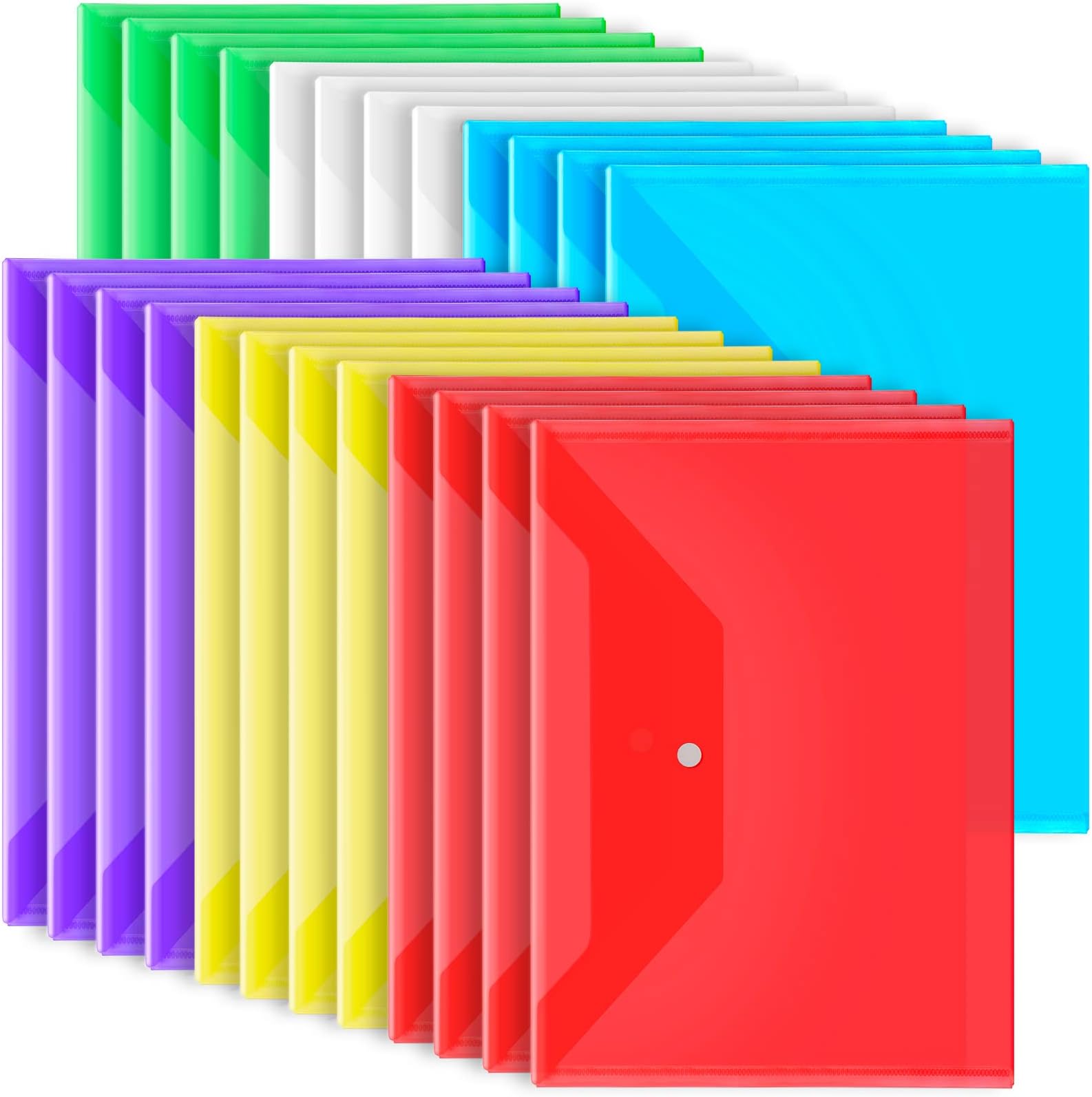 Amazon.com : LEOBRO File Folders, 24 PCS Plastic Folders for Documents ...