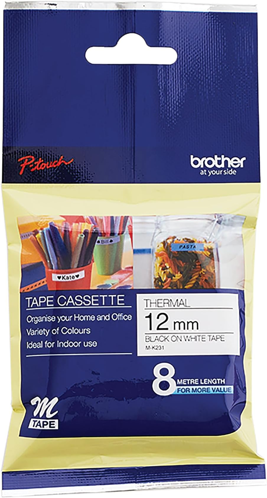 Brother MK231 Genuine P-Touch Tape 12mm (Black on White) : Amazon.ca ...