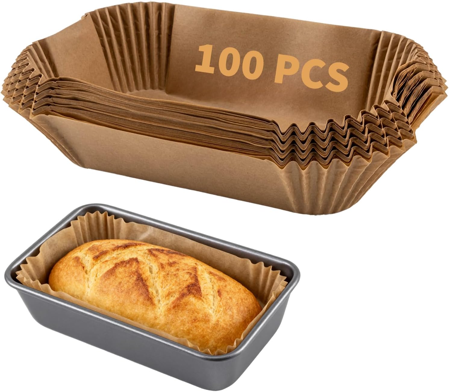 Amazon.com: 100 Pcs Loaf Pan Liners for Baking Bread 9x5 Inch ...