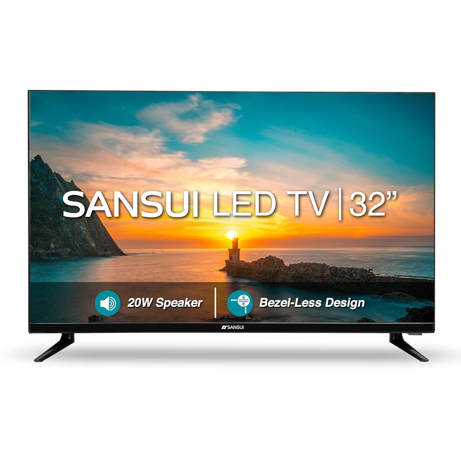 SANSUI 80 cm (32 Inches) HD Ready LED TV JSY32NSHDF (Black) | with Bezel-Less Design : Amazon.in ...