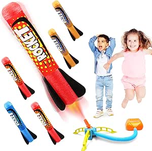 Amazon.com: Duckura Jump Rocket Launcher for Kids with 5 Foam Rockets ...