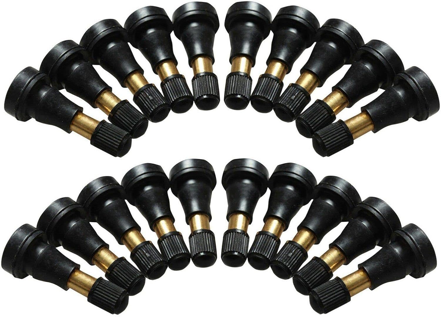 Amazon.com: FSBNJKS 25pcs Black TR-600HP Snap-in Tire Valve Stems High ...