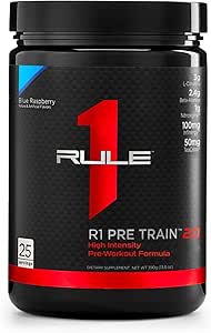 Rule One Protein Powders Pre Train 2.0 Blue Raspberry , 390 g : Buy ...