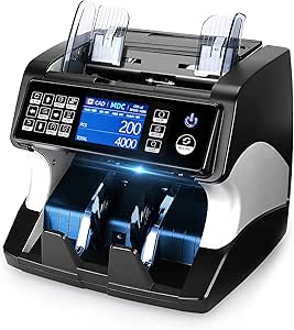 MUNBYN Money Counter Machine Mixed Denomination Bill Counter, 2 CIS/UV ...