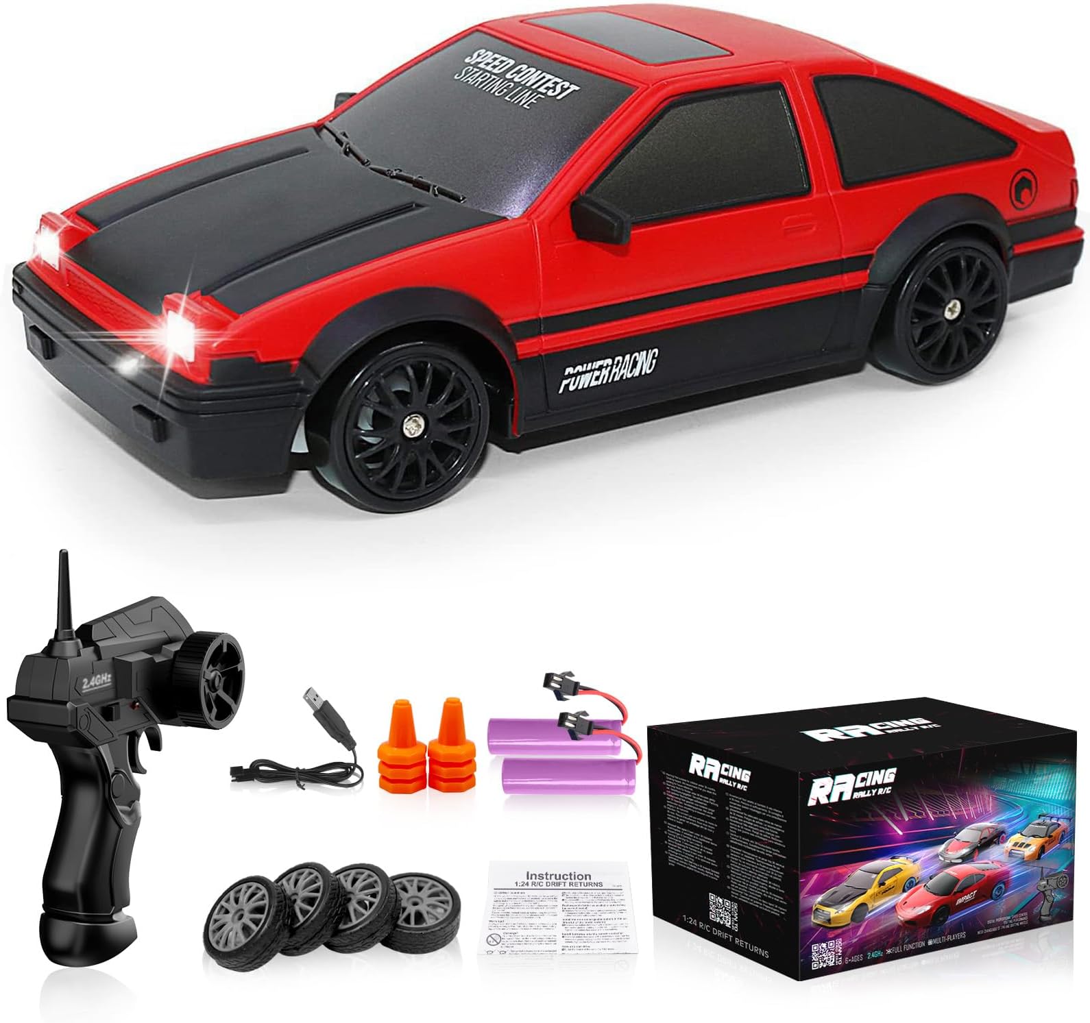 Mostop RC Drift Car 1/16 Scale 2.4Ghz Remote Control Car, 18KM/H High ...