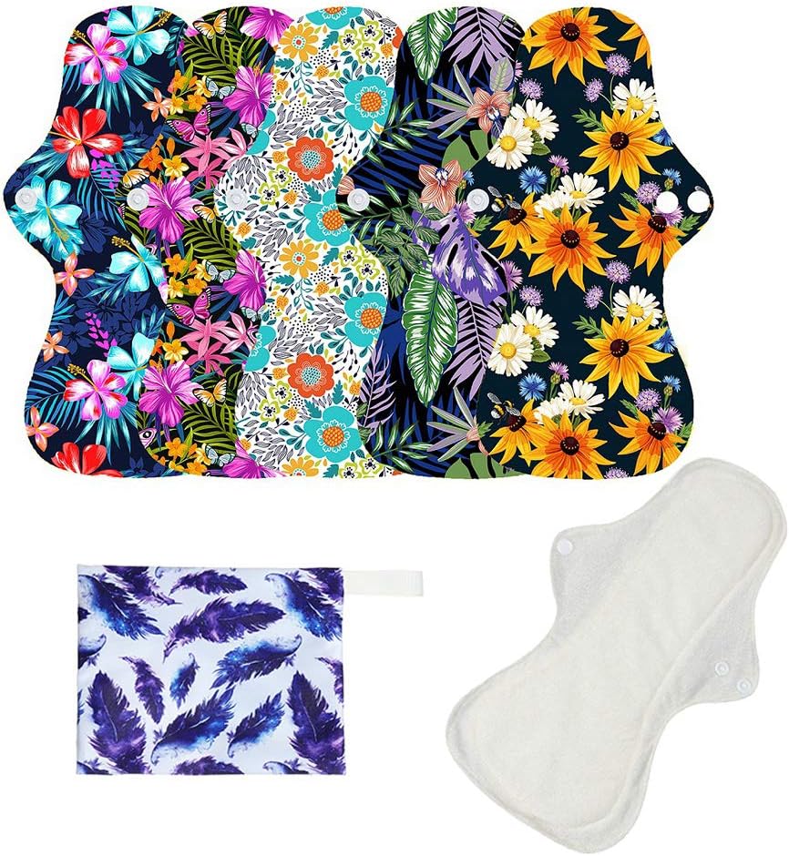 Amazon.com: 6pcs/Set Resuable Washable Incontinence Pads, Waterproof ...