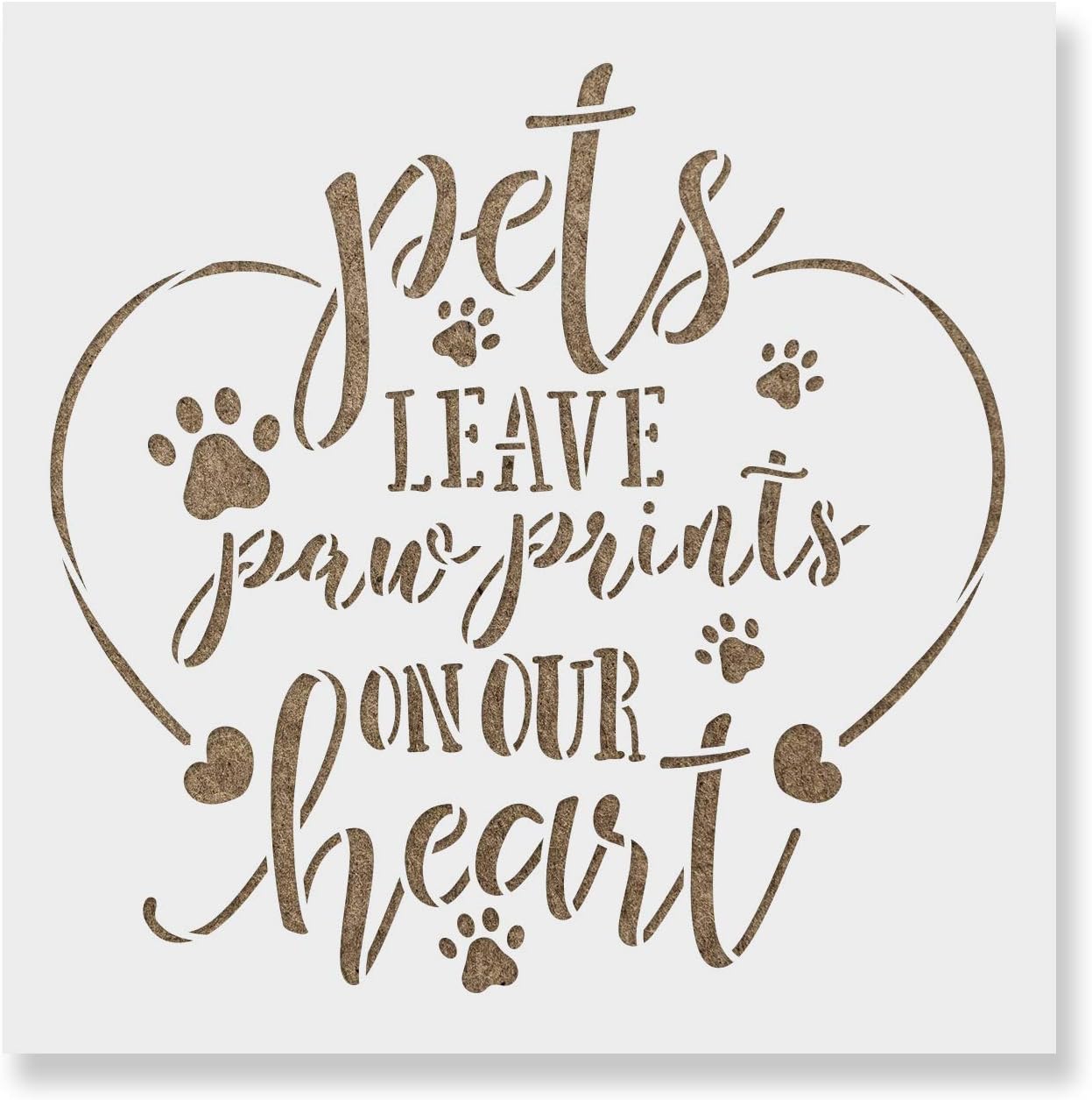 Amazon.com: Pet Leave Paw Prints On Our Heart - Sentimental Animal Paw ...