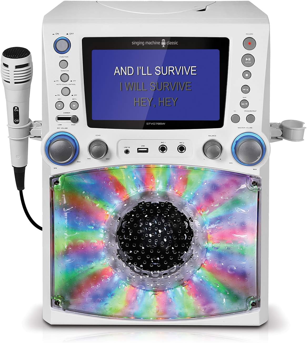 Amazon.com: Singing Machine STVG785W Karaoke Machine with Disco Lights ...