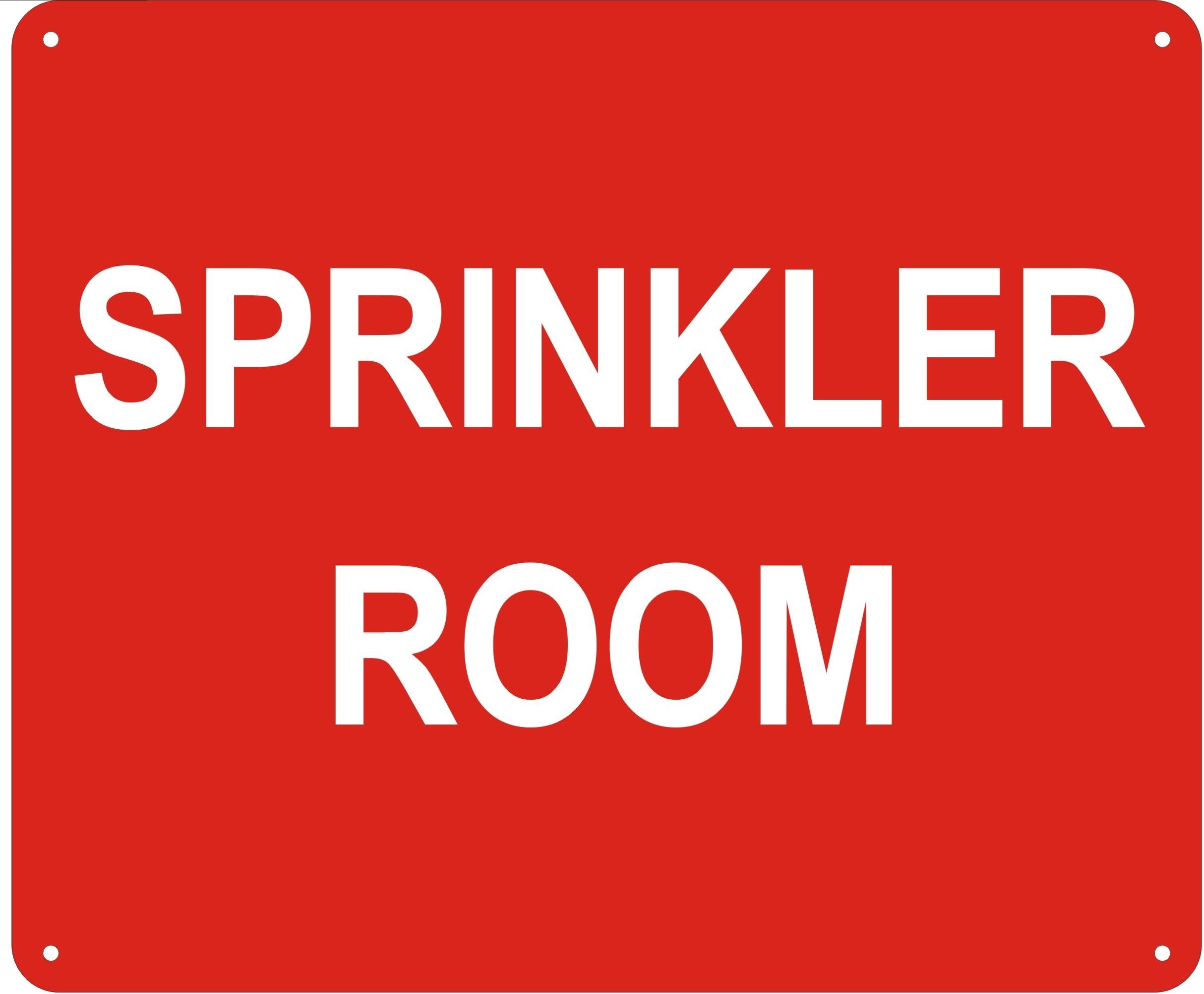 Amazon.com: Sprinkler Room Sign, in Acrylic Plastic, Red and White ...