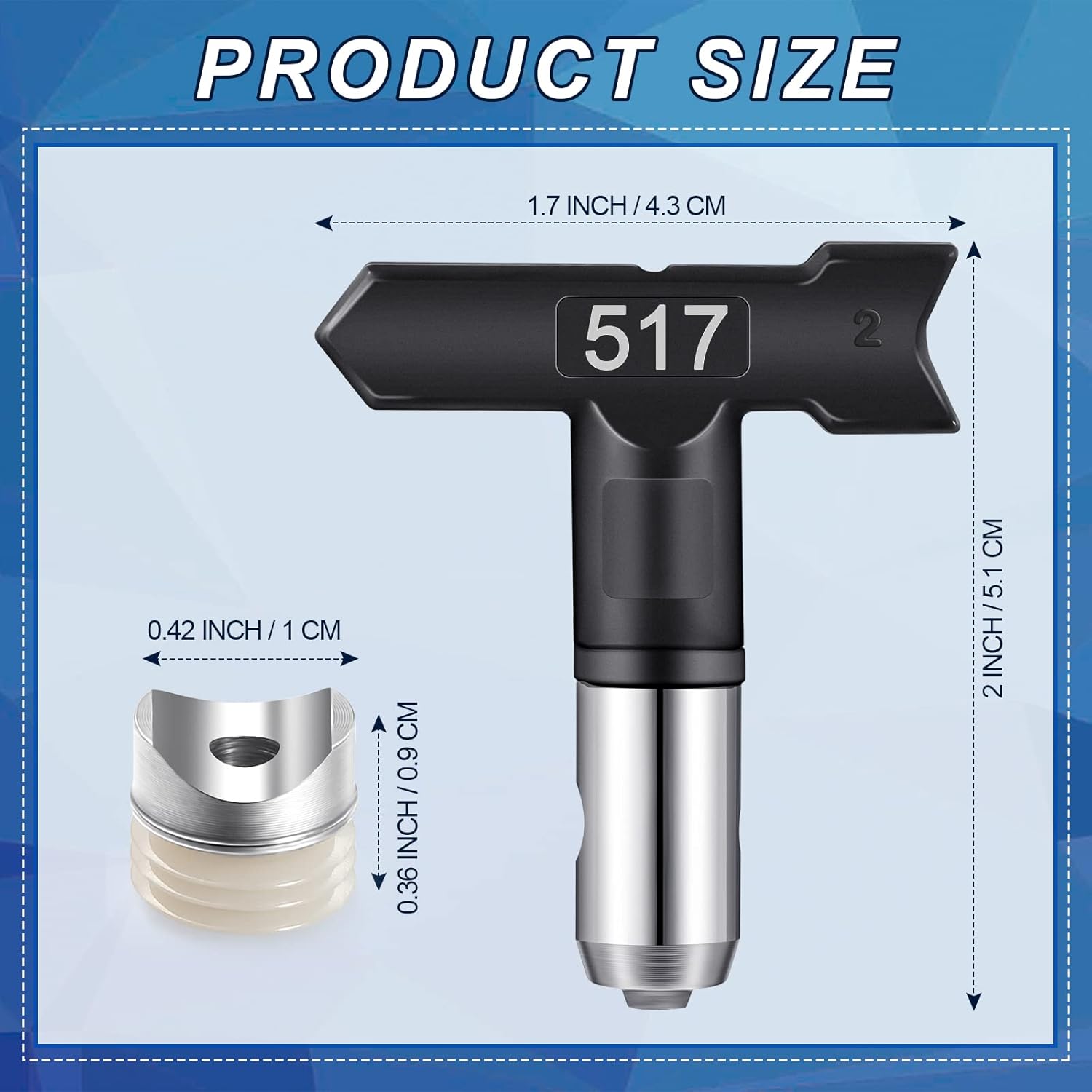 24 Pack Reversible Spray Tips Black Airless Sprayer Nozzle Spray Gun ...