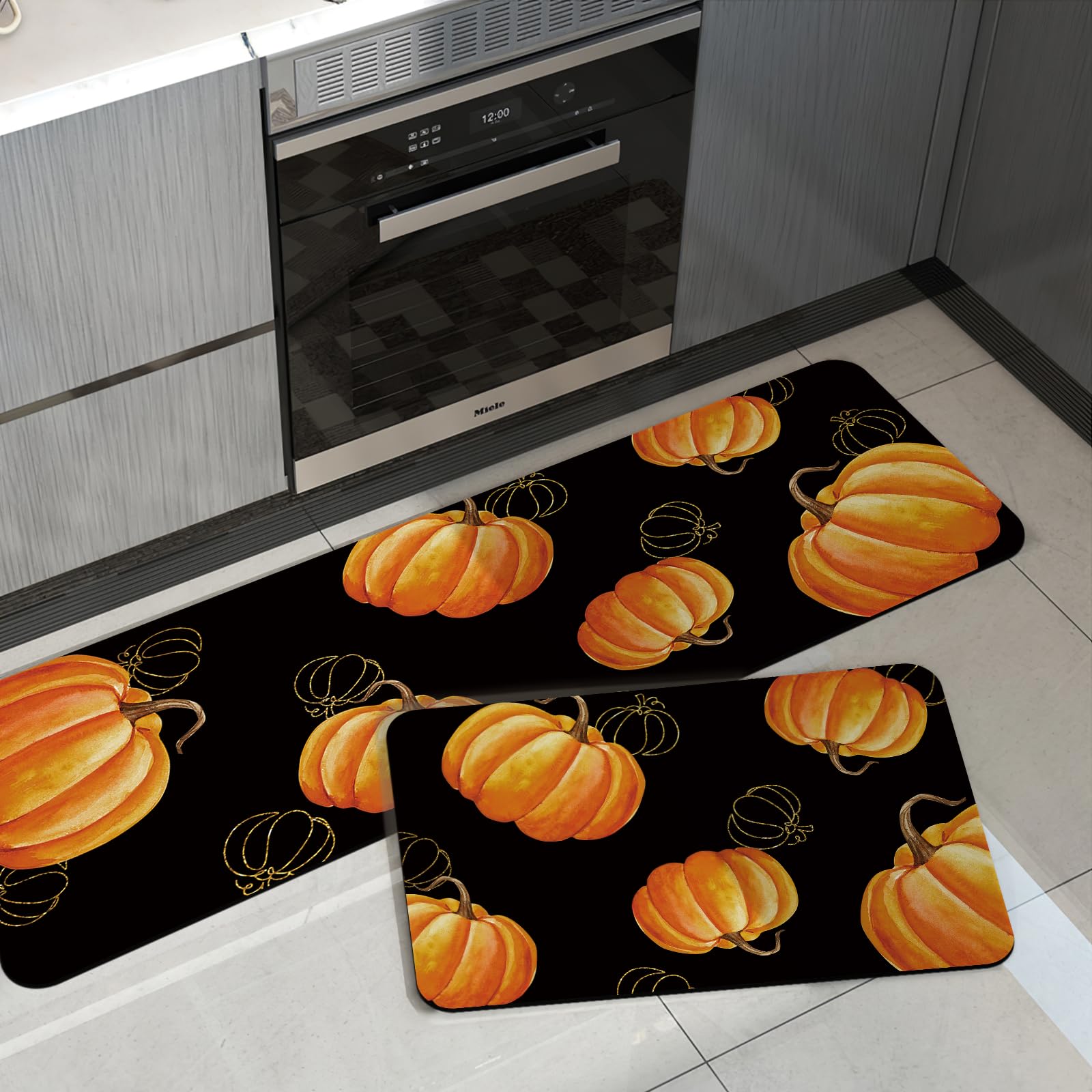 Amazon.com: APROPHIC Fall Kitchen Rugs Pumpkin Kitchen Mats for Floor ...