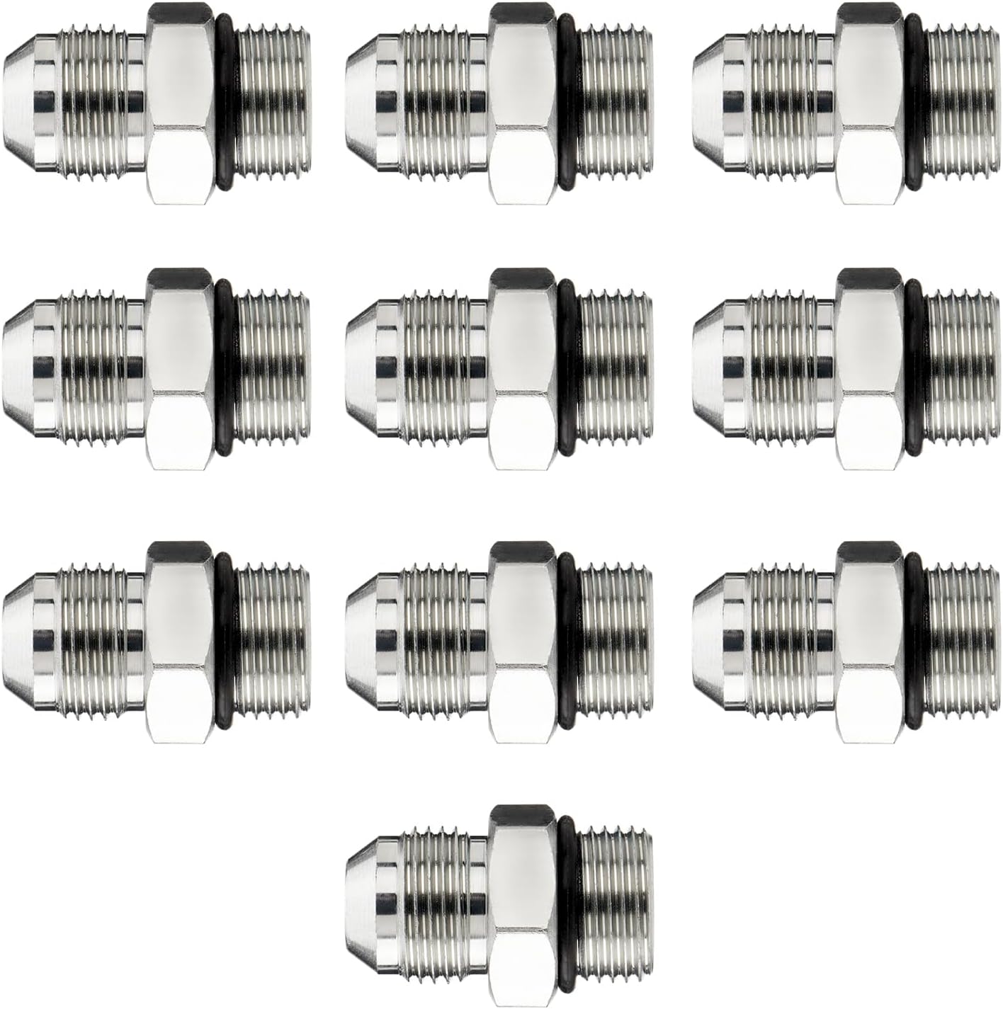 Amazon.com: Racewill 10 Pack Hydraulic Hose Adapter Fittings: 1/2" JIC ...