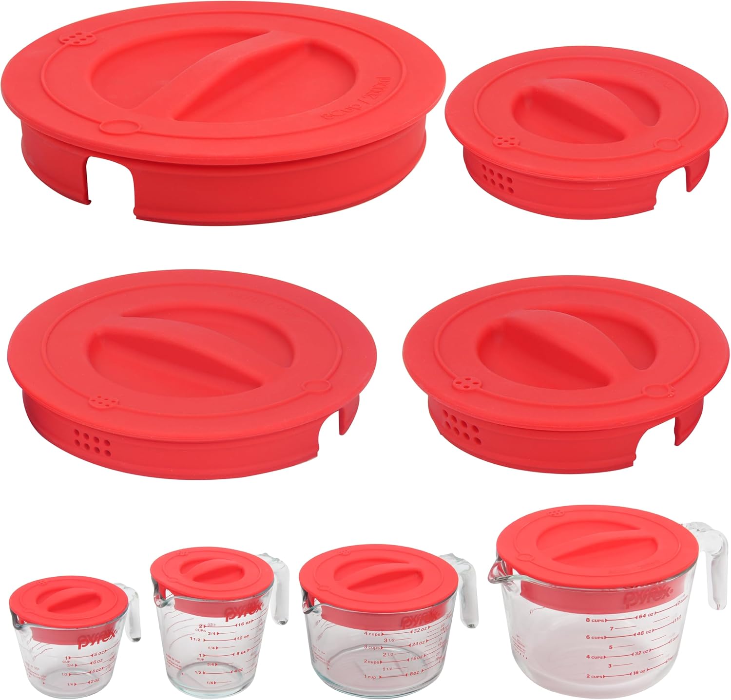Amazon.com: 4 Pack Silicone Replacement Lids, Respectively Fits Pyrex 1 ...