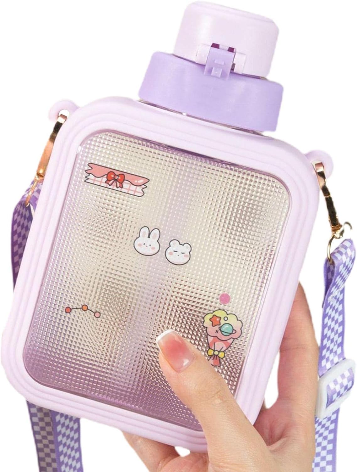 Amazon.com: Water Canteen,750ML Creative Square Water Bottle with ...