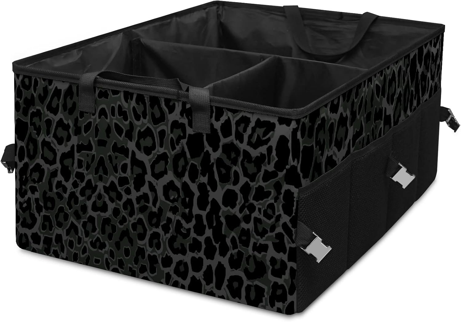 Amazon.com: GACTIVITY Black Leopard Car Trunk Organizer,Collapsible ...