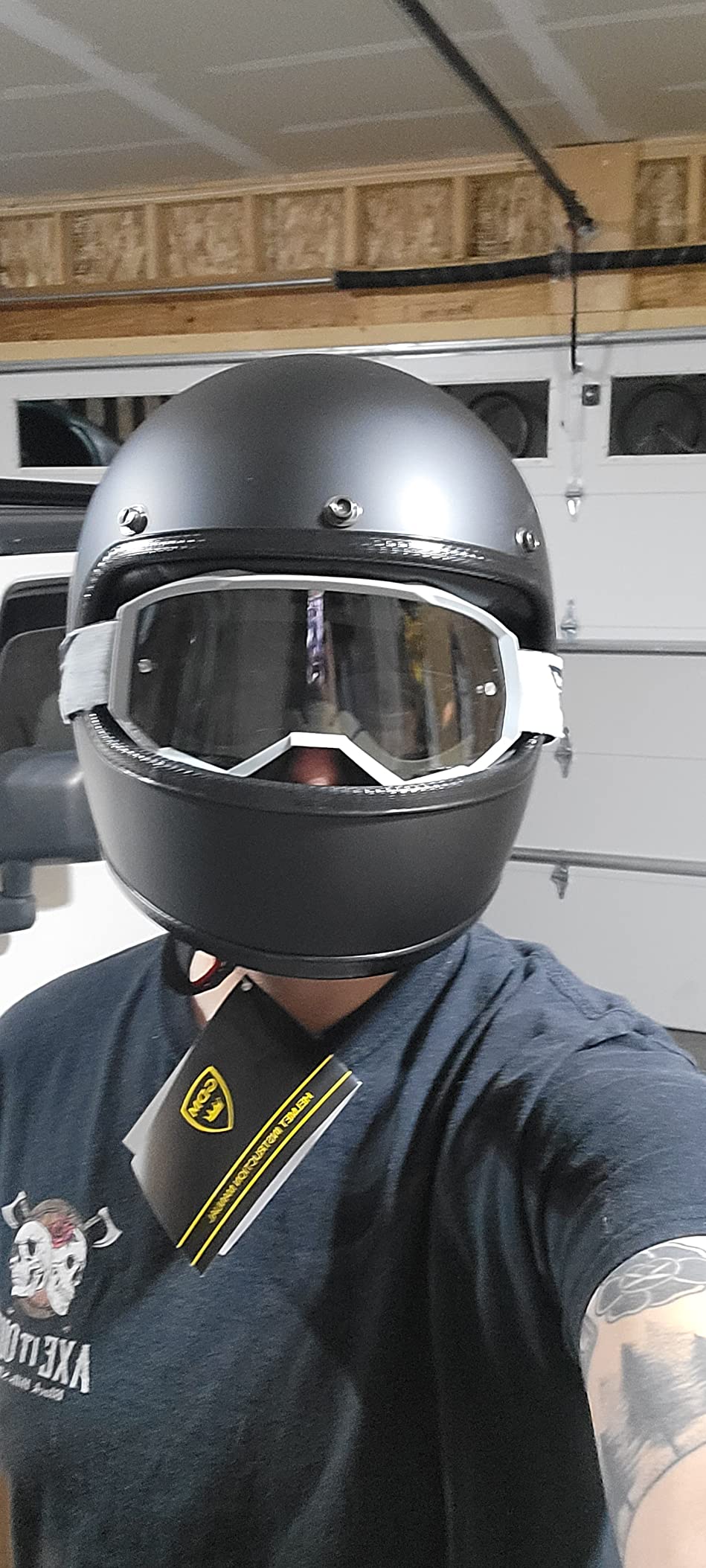 $17/mo - Finance GDM Savage Retro Motorcycle Helmet Vintage Full Face ...