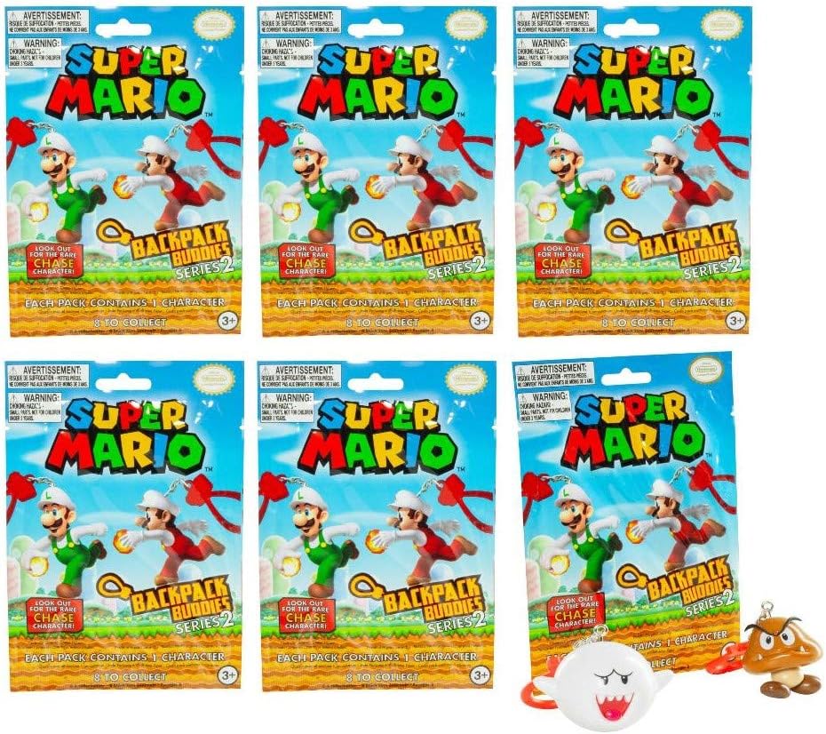 Backpack Buddies 6 x Super Mario Series 2 (6 Individual Blind Bags ...