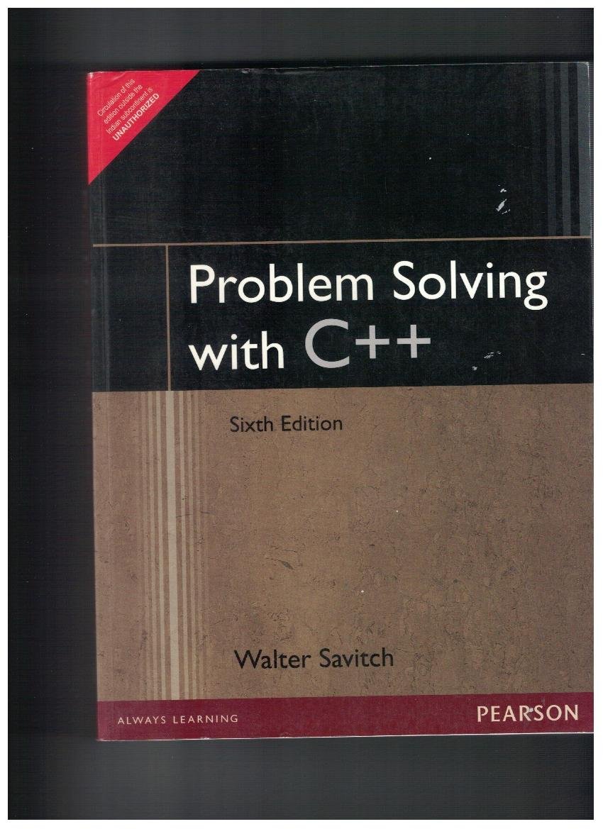PROBLEM SOLVING WITH C++ 6ED : SAVITCH: Amazon.in: Books