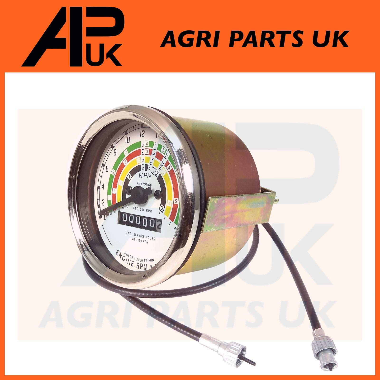 Tachometer Rev Counter Clock Tractormeter Cw And Drive Cable ...