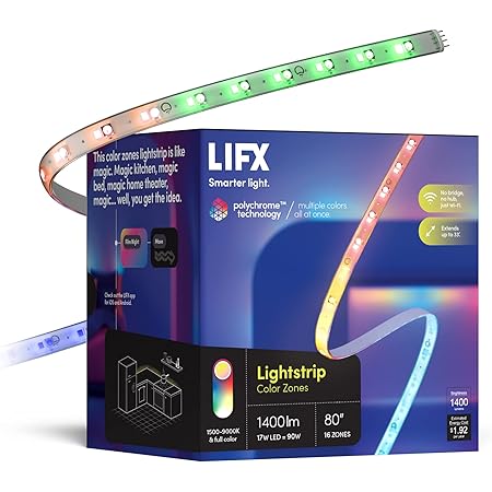 LIFX Beam Smart Light Bar 6 Piece Kit (L3BEAMKITUS), Multicolor, 1 ...