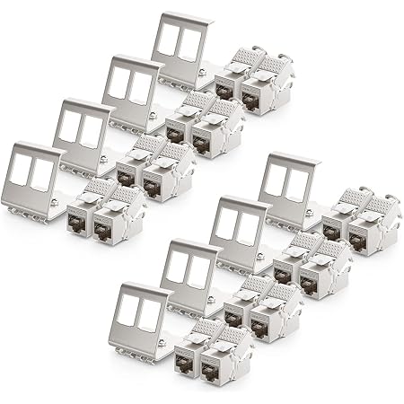 kwmobile 8X Module Keystone RJ45 Cat 6a - Modules de Brassage pour ...