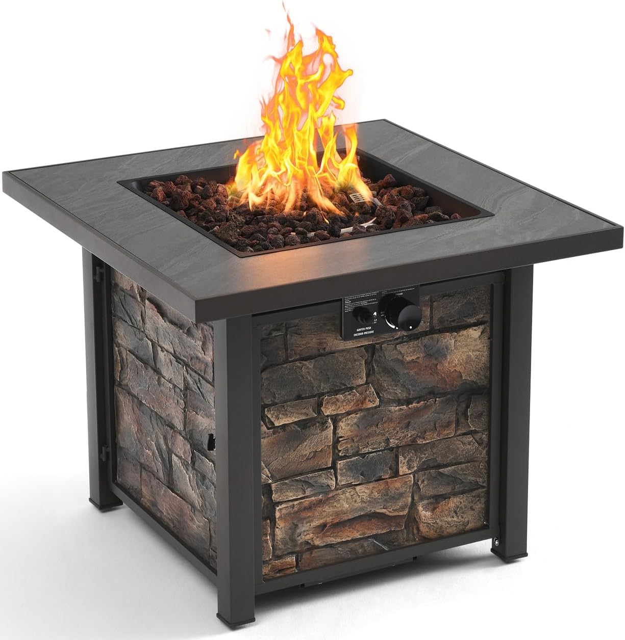 Amazon.com: YATEMATE 32'' Propane Fire Table for Ourdoor, Sintered ...