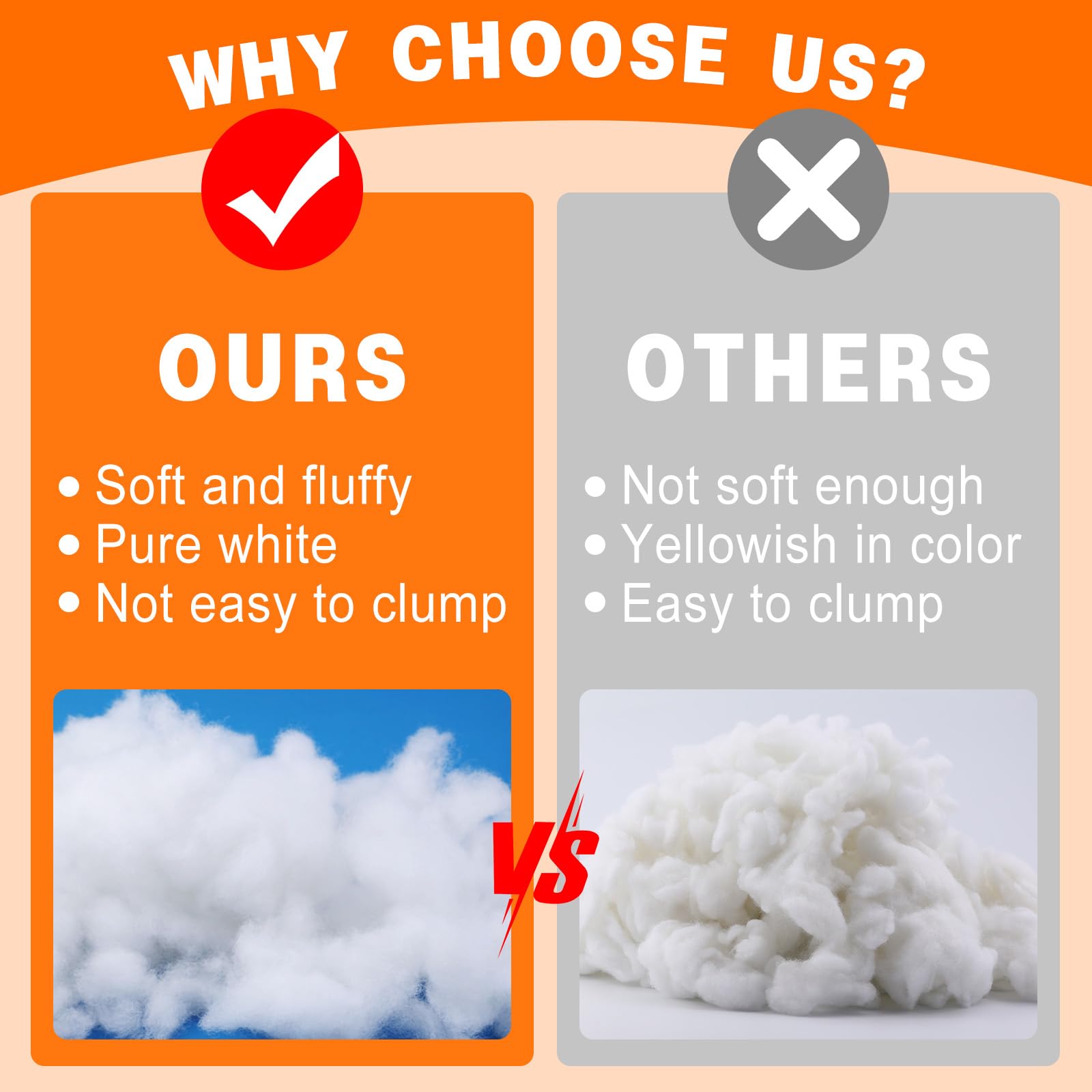 Snapklik.com : 60g/2.11OZ Fiber Fill Stuffing, Polyester Fiber For ...