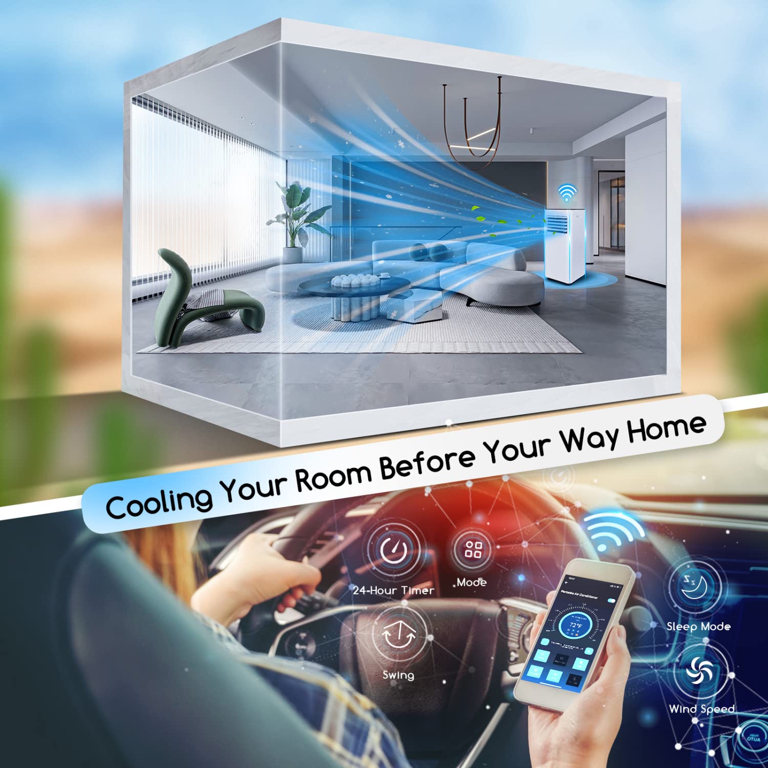 Aigostar 10000 BTU Portable Air Conditioners, Dehumidifier, Fan, 4-in-1 ...