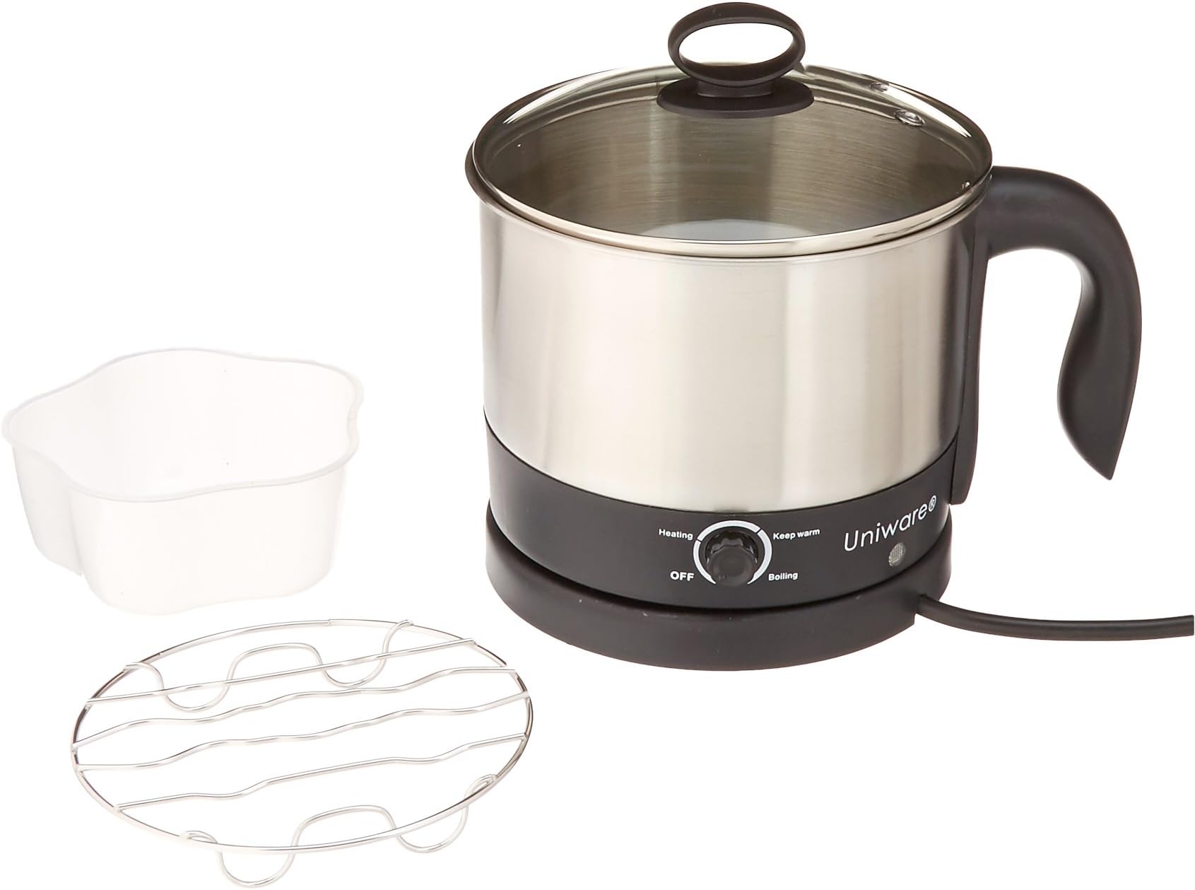 Amazon.com: 70019 Uniware 1.2 Liter Stainless Steel 304 Electric Cooker ...