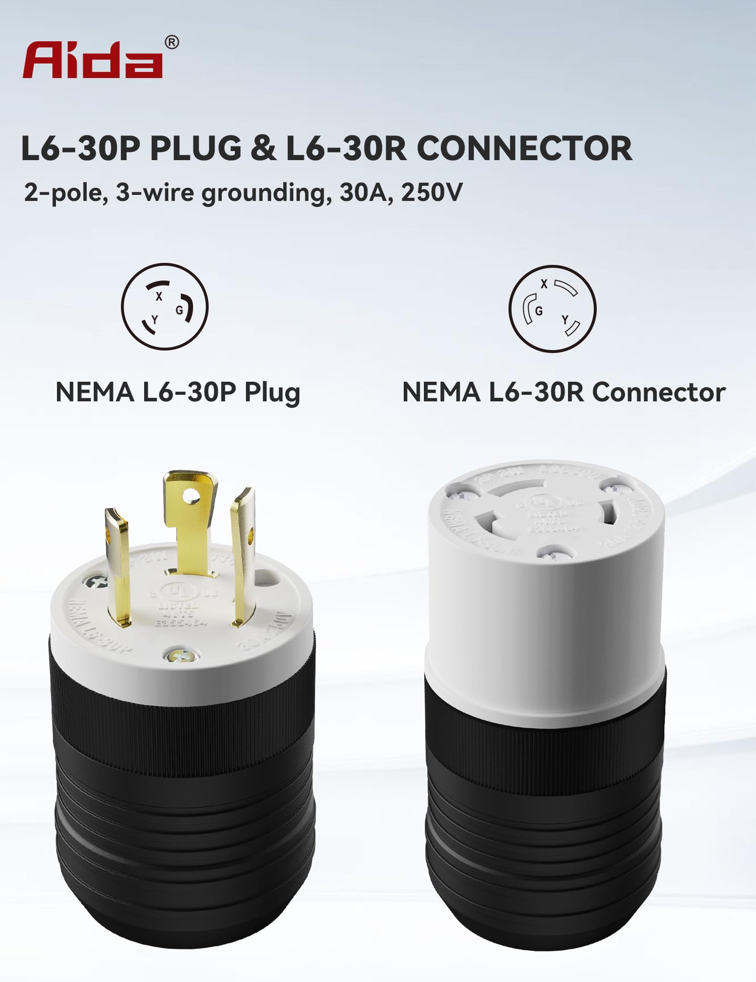 Snapklik.com : NEMA L6-30P & NEMA L6-30R Locking Plug And Connector ...