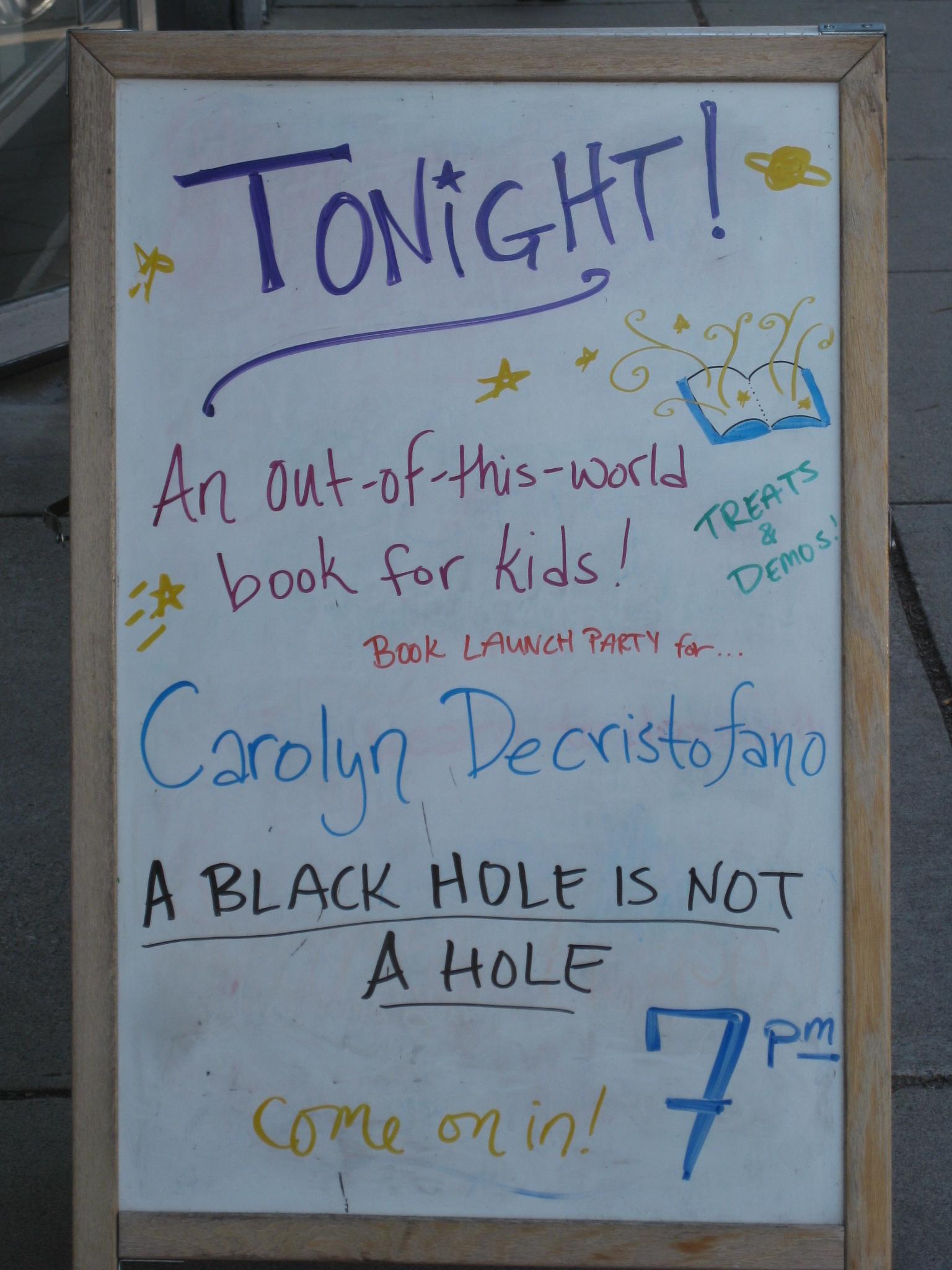 A Black Hole Is Not a Hole: DeCristofano, Carolyn Cinami, Carroll ...