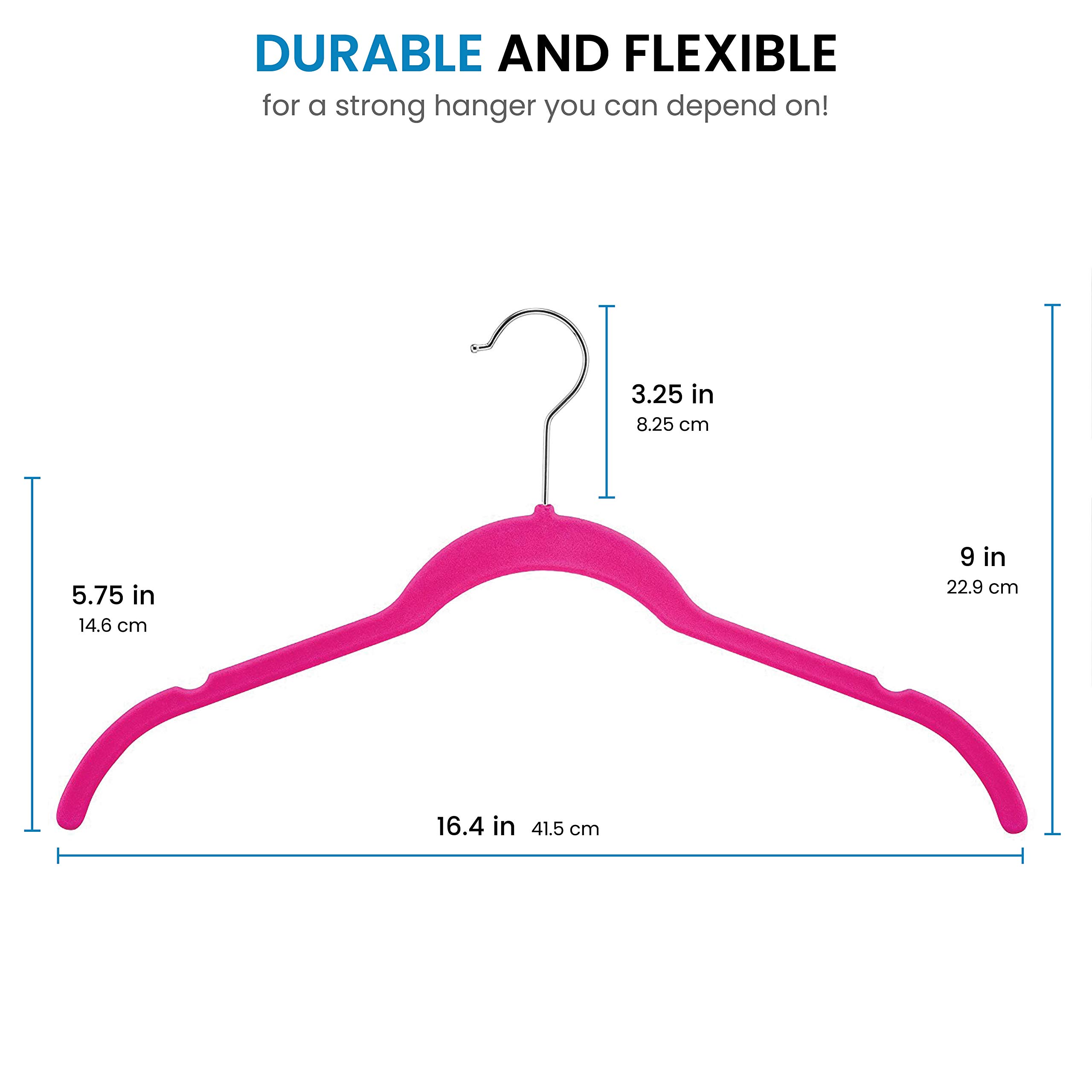 Premium Velvet Shirt Hangers (50 Pack) Non Slip Clothes Hangers, Ultra ...