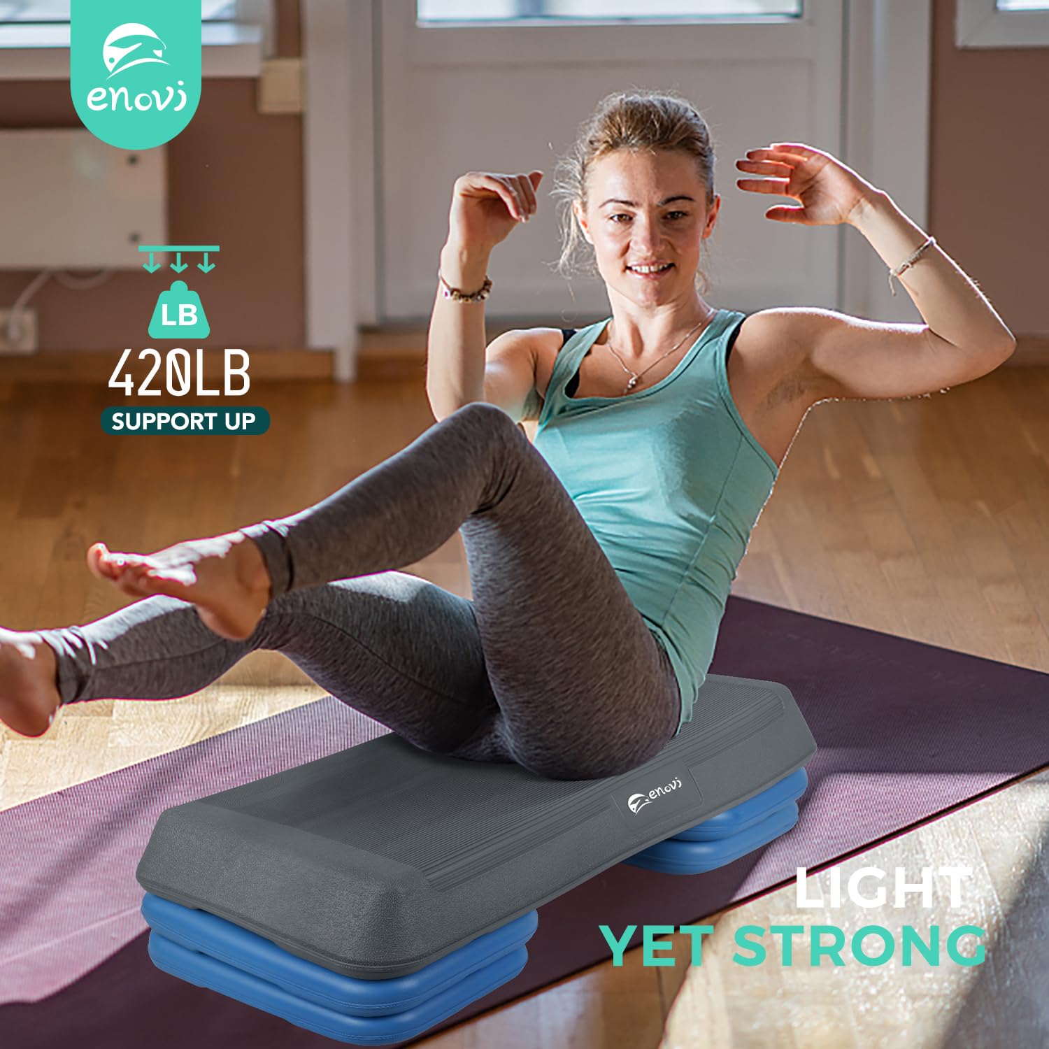 Snapklik.com : Enovi Exercise Step Aerobic Step Platform, Exercise Step ...
