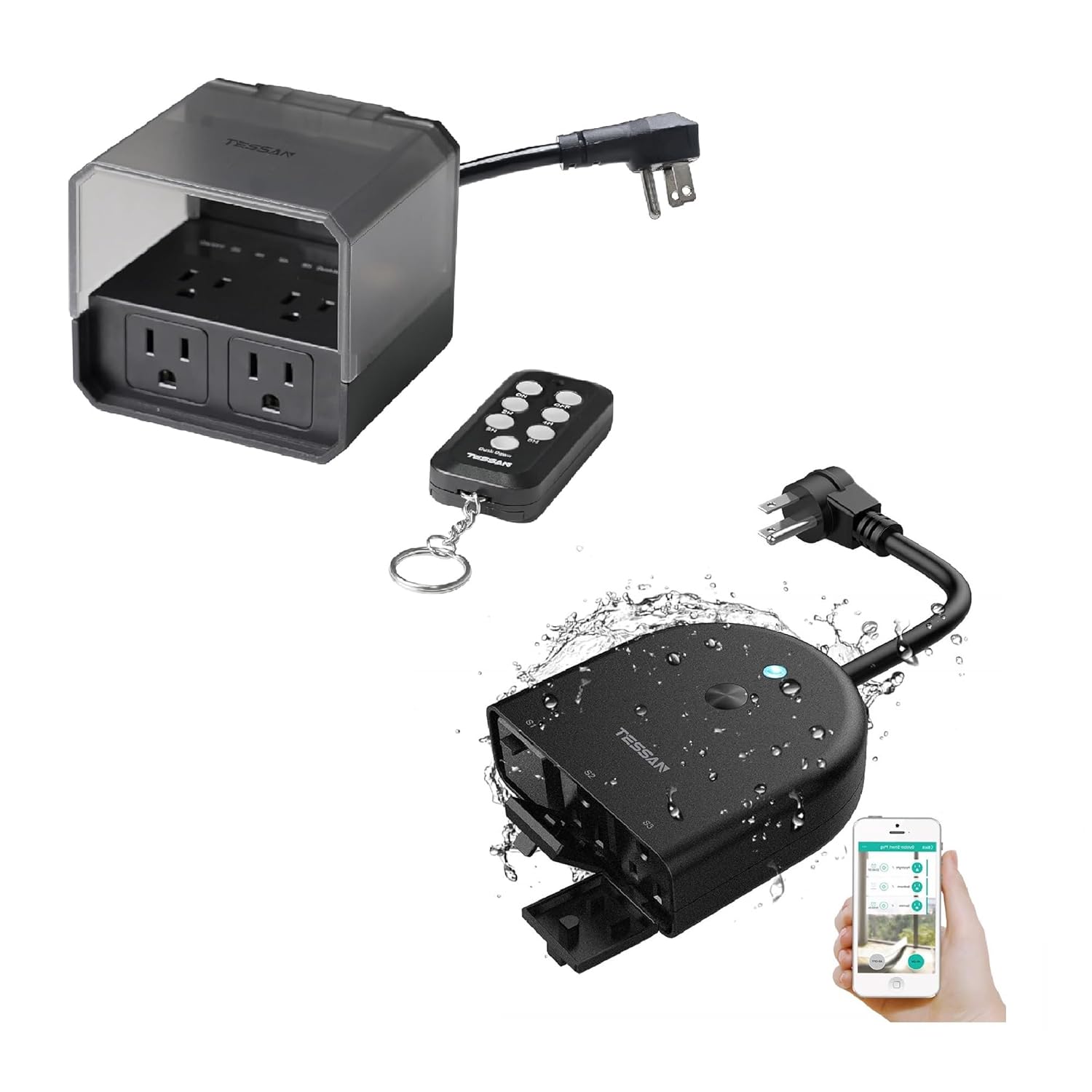 Smart Outlet Switch with 3 Individual Sockets Compatible with Alexa ...