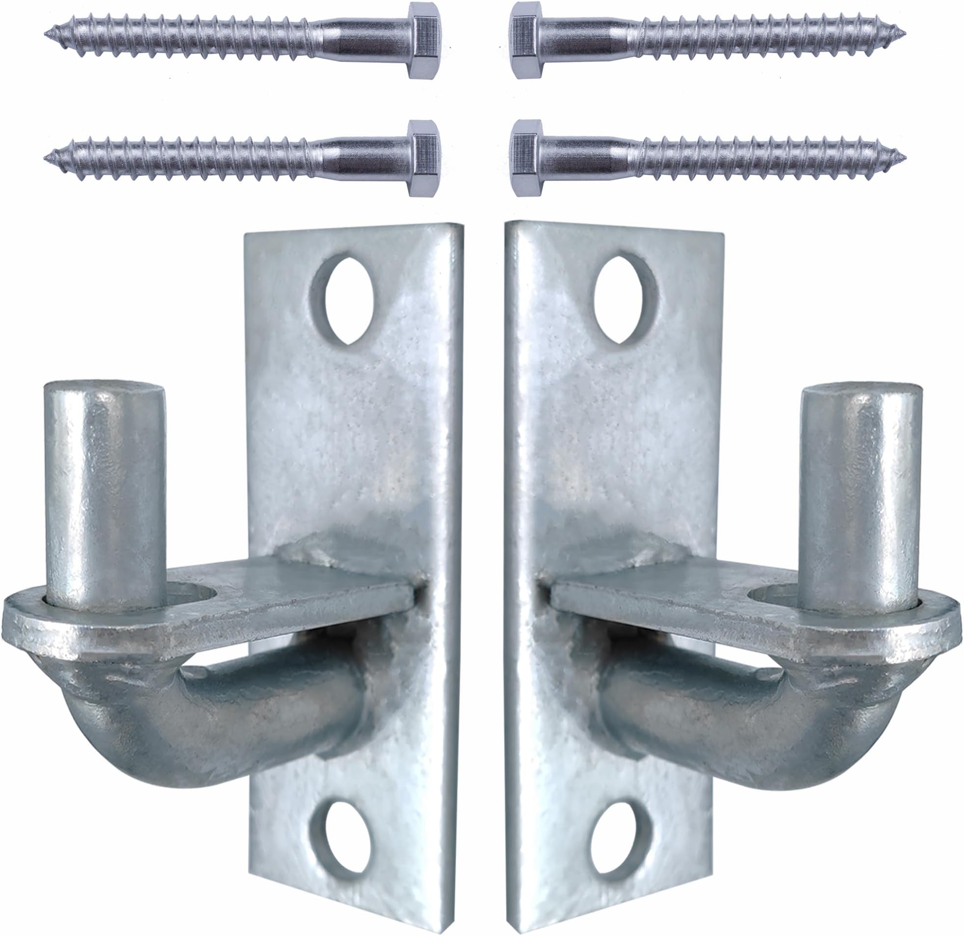 Gate Hinges For Metal Gates 2 Pack Wall Mount Gate Hinges, Heavy Duty ...