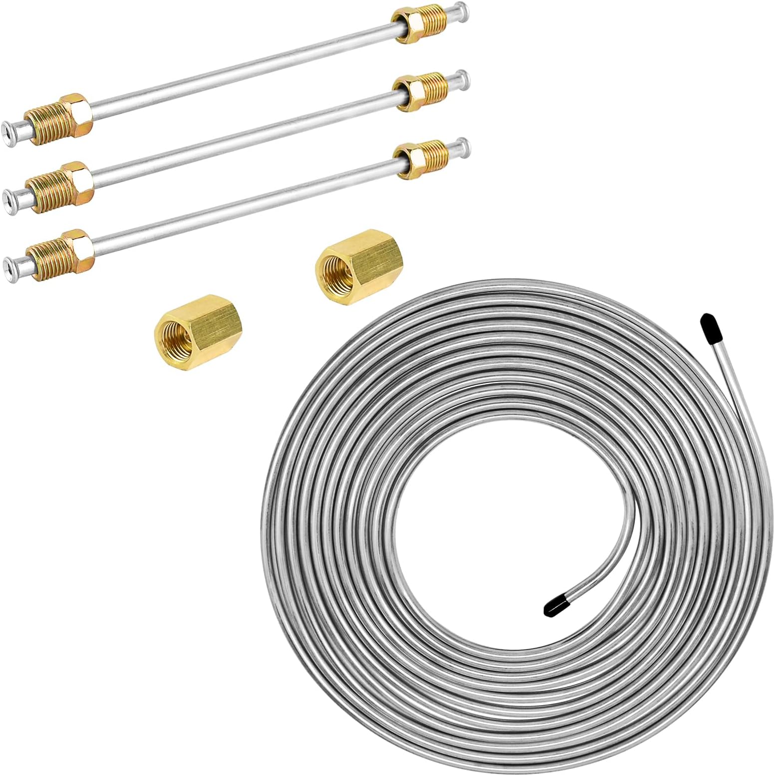 Amazon.com: 25 ft 3/16 Brake Line Kit - Zinc-Coated Professional Brake ...