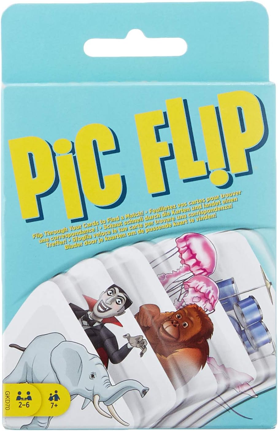 Amazon.com: Mattel Games Pic Flip Card Game for 7 Year Olds and Up ...